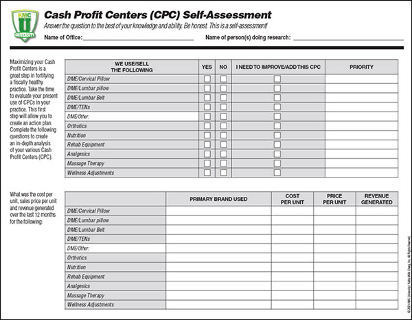 Cash Profit Center Self-Evaluation - KMC University