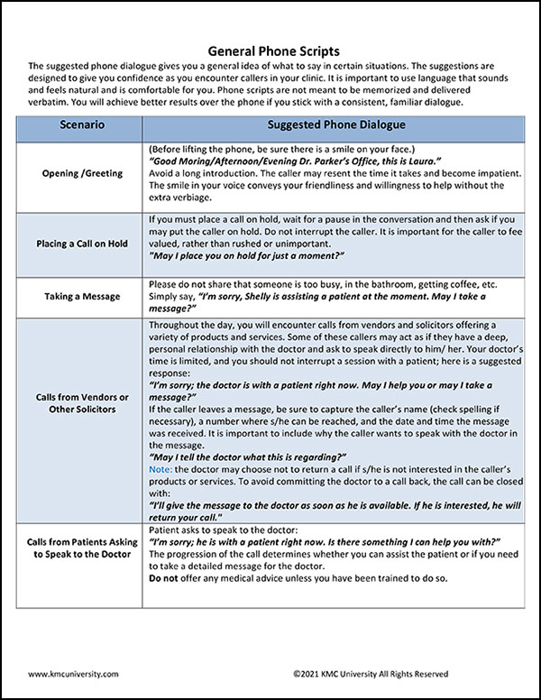 General Phone Skills & Etiquette - KMC University