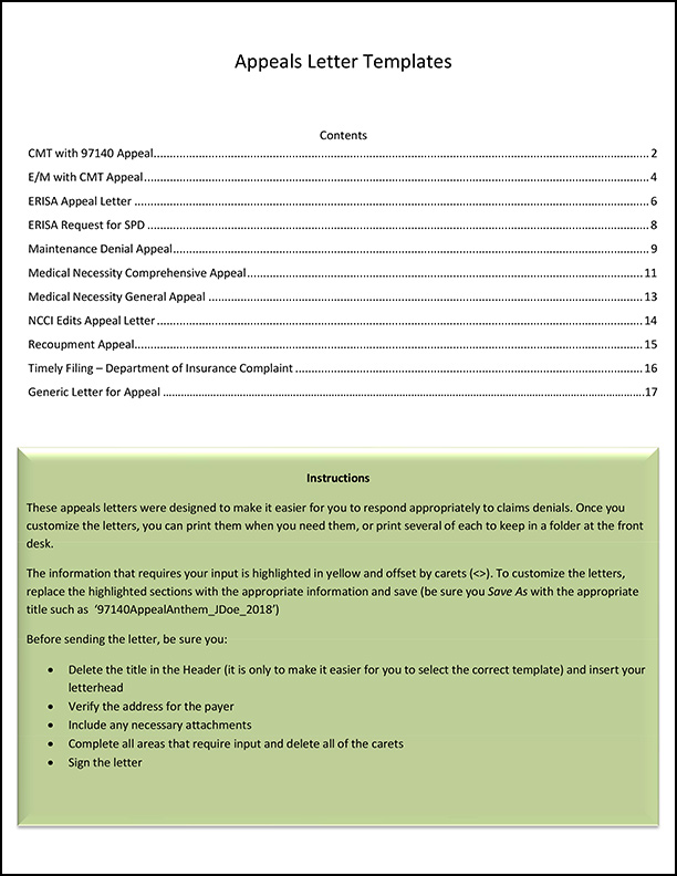 Appeal Template Letters - KMC University