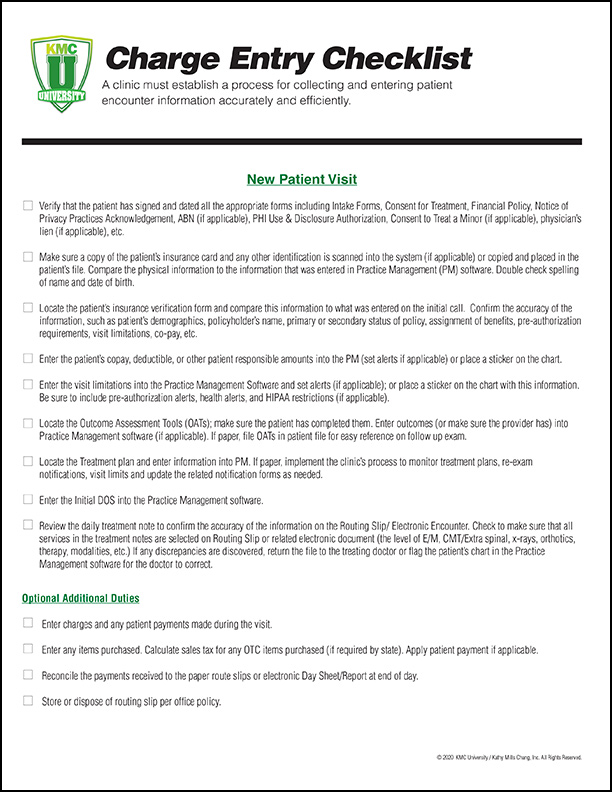 Creating a Checklist - KMC University