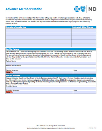 Advance Notice of Non-Coverage Reference Documents - KMC University