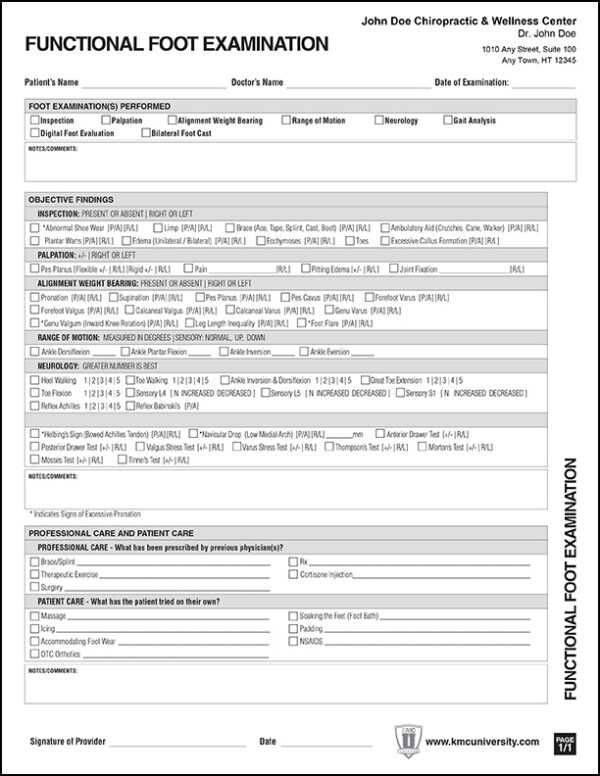 Functional Foot Examination - KMC University